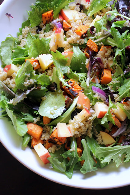 Farm Salad with Roasted Carrots, Feta, and Herb Vinaigrette | A Hint of ...