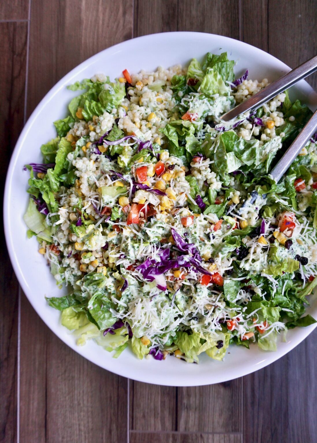 Field Fresh Chopped Salad with Sweet Basil Dressing | A Hint of Honey